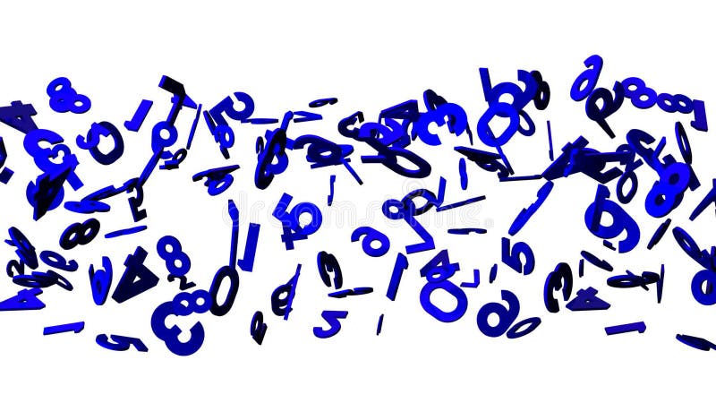 White Numbers on White Background Stock Video - Video of loop, abstract ...