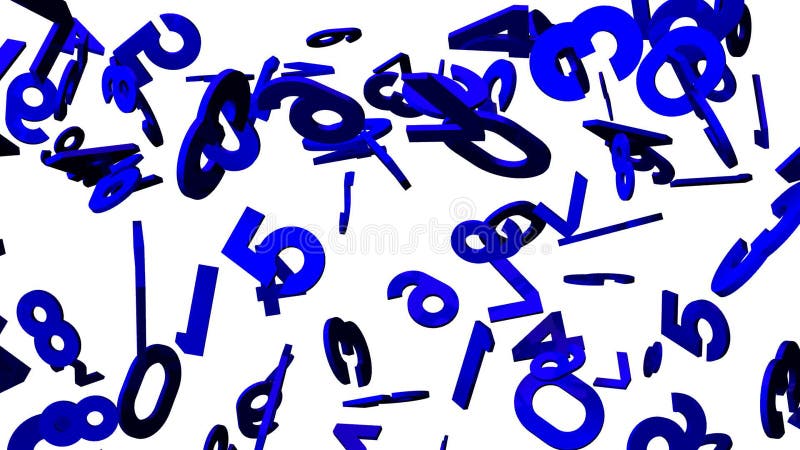 White Numbers on White Background Stock Video - Video of loop, abstract ...