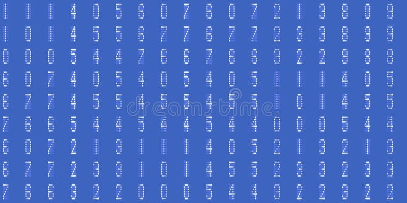 Blue Numeral Tech Design Backdrop. Abstract Display Digit Pattern. Electronic Numbers Background ...