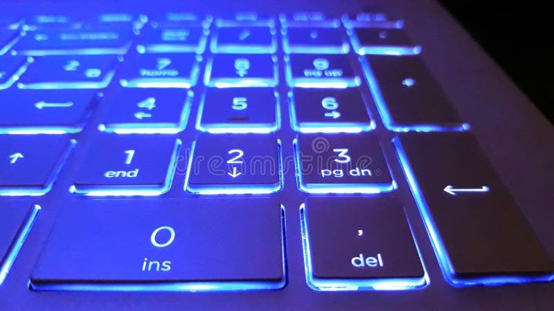 Blue numeric keyboard stock image. Image of computer - 114317755