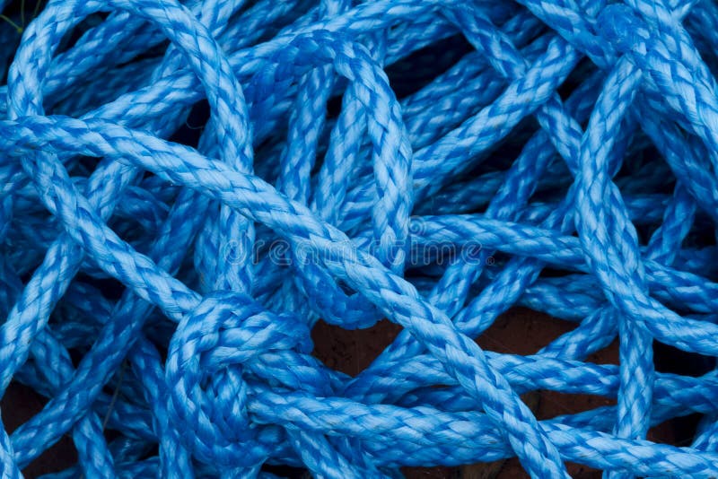 Blue nylon rope stock image. Image of pleat, outside - 35186561