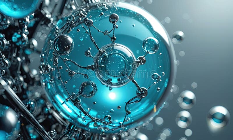 A Blue Object with a Lot of Bubbles on it. Stock Illustration ...