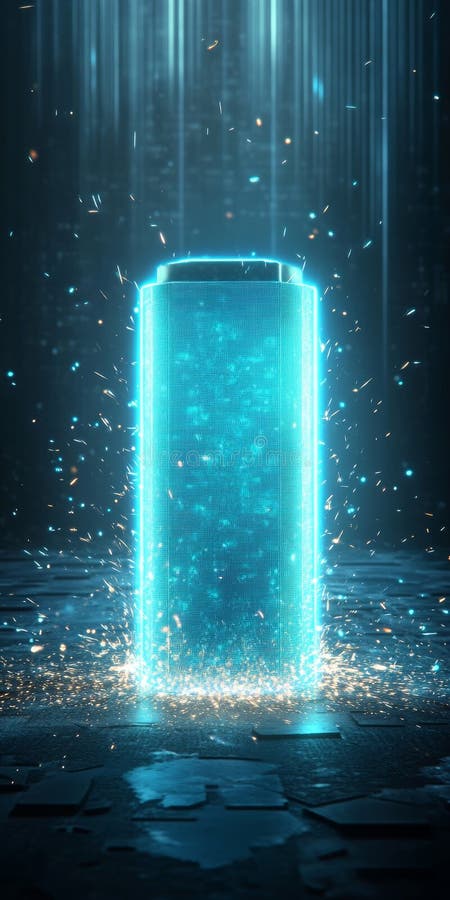 A Blue Object with a Lot of Sparkles on it Stock Illustration ...