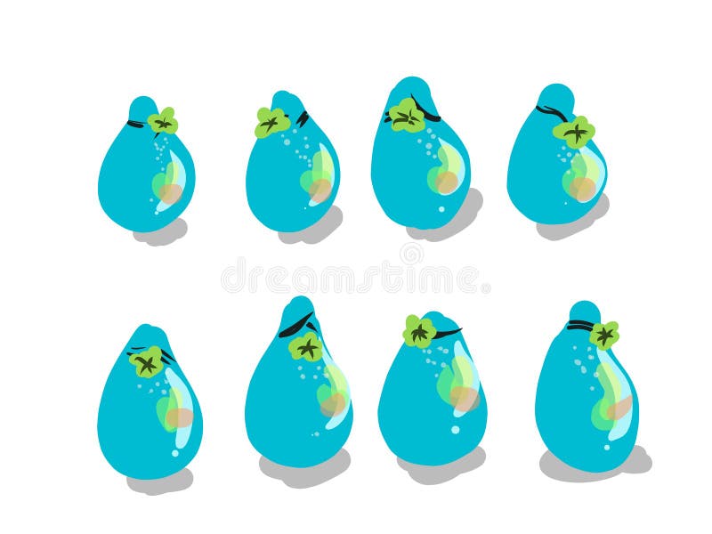 Blue Objects for Decoration Stock Illustration - Illustration of ...