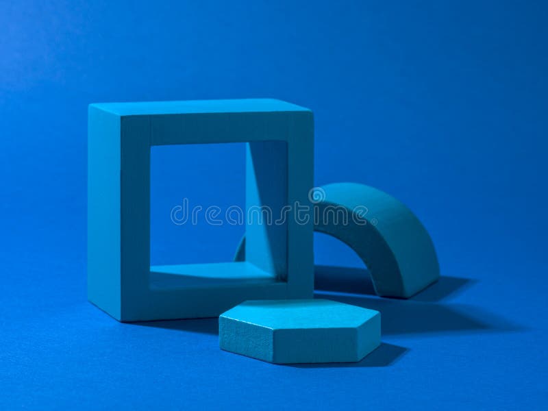 Blue Objects Over a Blue Background Stock Image - Image of geometrical ...