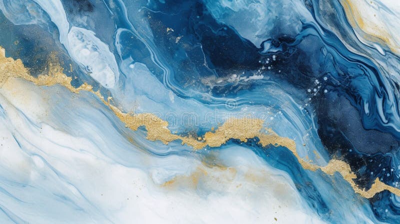 Blue Ocean Background. Marble Stone Texture with Generative Ai. Stock ...