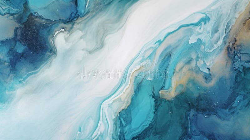 Blue Ocean Background. Marble Stone Texture with Generative Ai. Stock ...