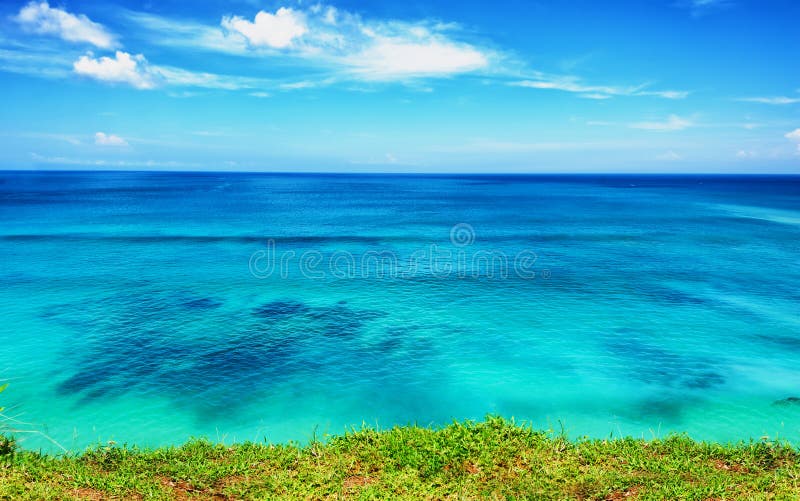 Blue Ocean with Blue Sky Horizon Stock Image - Image of indian ...