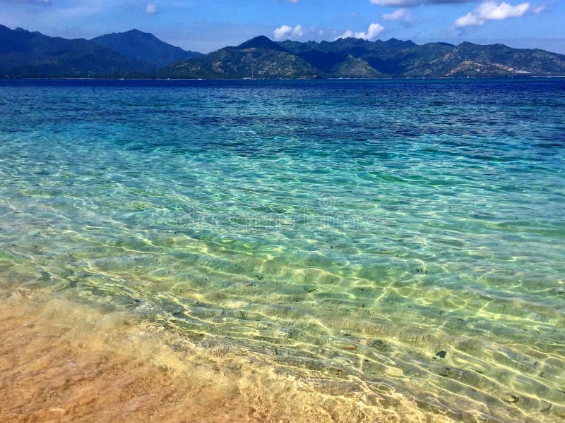 Blue ocean stock photo. Image of lombok, sand, gili - 202961836
