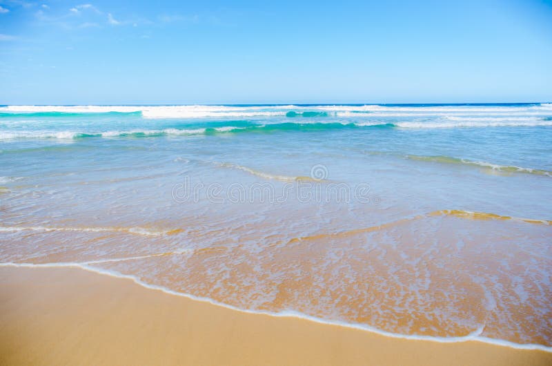 Blue Ocean stock image. Image of white, tumbling, sand - 50418097