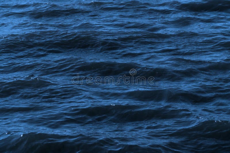 Blue Ocean Ripple Wave with Sun Reflection Stock Image - Image of ...