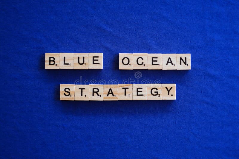 Blue Ocean Strategy Vs Red Ocean Strategy. Stock Vector - Illustration ...
