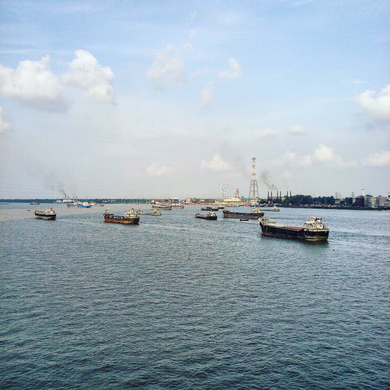 Blue Ocean stock photo. Image of ship, ocean, resting - 89944494