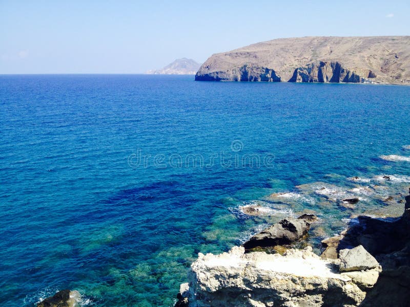 Blue ocean view stock photo. Image of ocean, greece, shore - 44556948