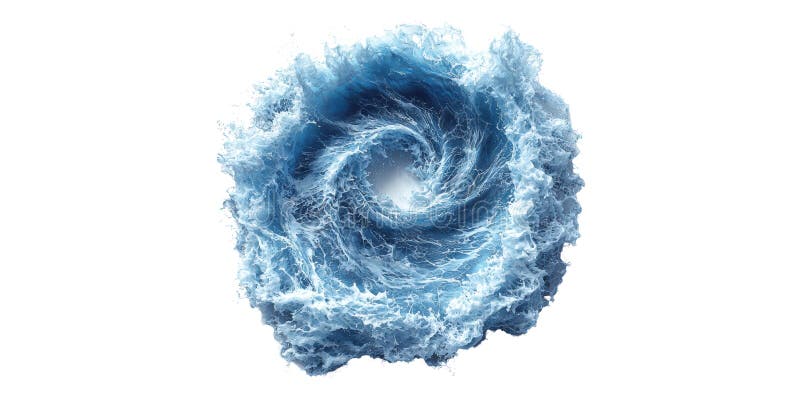 Blue Ocean Vortex Swirl Isolated on Transparent Background Stock Photo ...