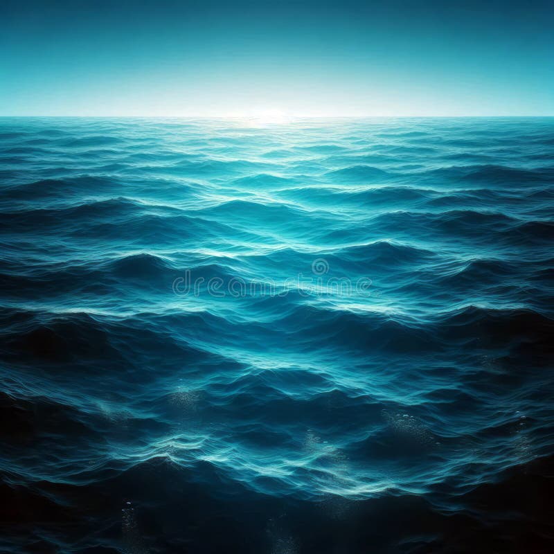 Blue Ocean Water Texture from Above Stock Illustration - Illustration ...