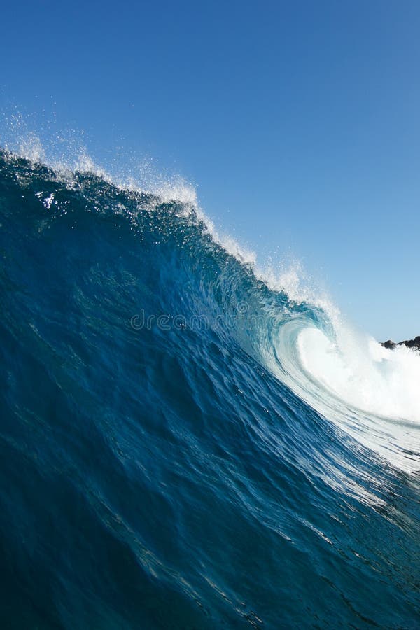 Blue Ocean Wave stock photo. Image of recreation, barrel - 22998240