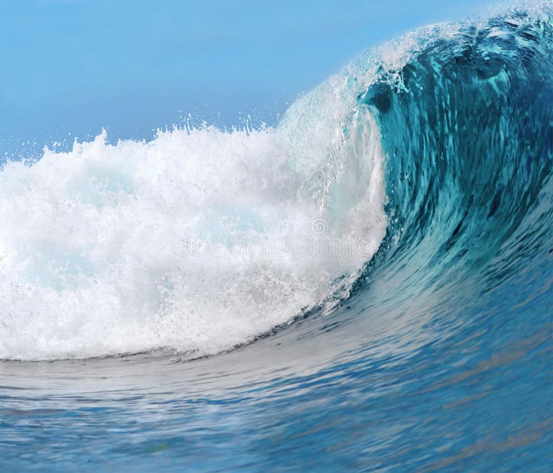 Blue Ocean Wave stock image. Image of sunshine, coast - 68098721