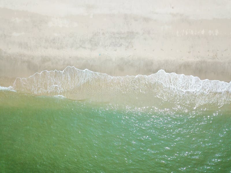 Blue Ocean Wave on Clean Sandy Beach Stock Image - Image of splash ...