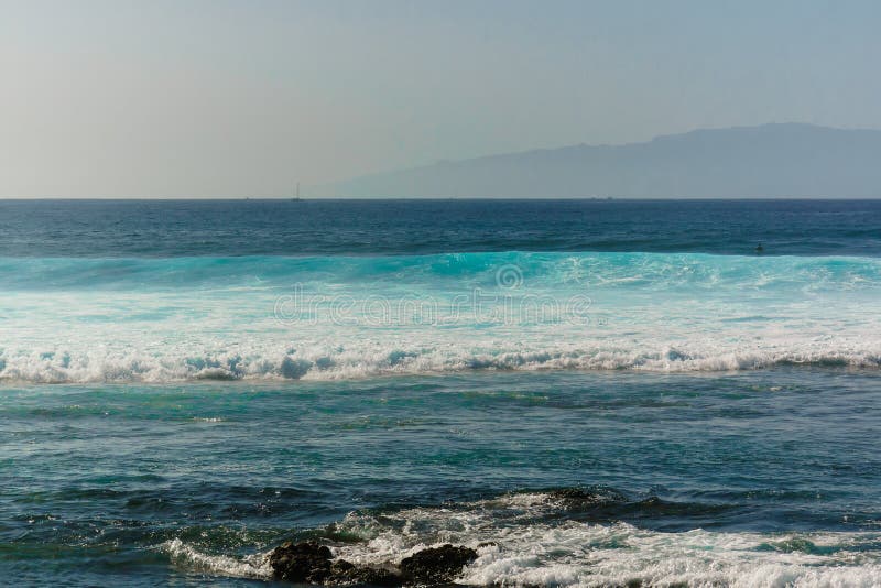 Blue Ocean Wave Horizontal Background Stock Photo - Image of color ...