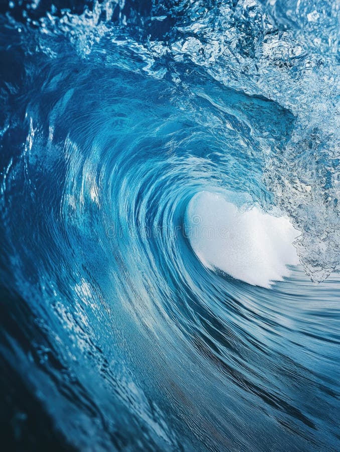 Blue Ocean Wave stock photo. Image of outdoors, aquatic - 375479020
