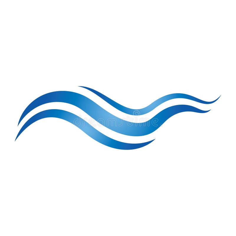 Blue Ocean Wave Logo Vector Icon Illustration Stock Illustration ...
