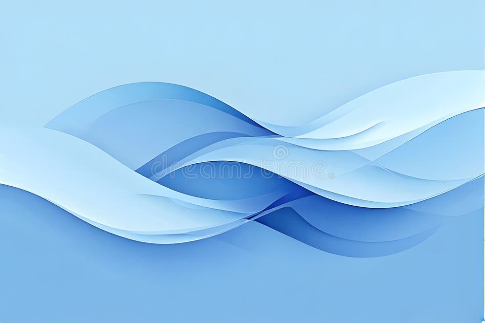 Blue Ocean Wave Vector Pattern with White Lines Stock Illustration ...