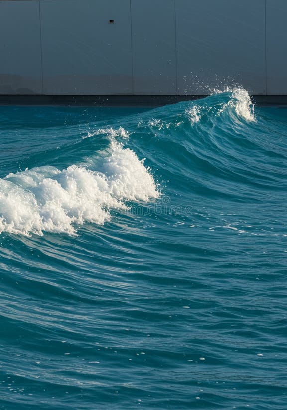 Blue Ocean Wave with Whitecaps and Sunlight Stock Illustration ...