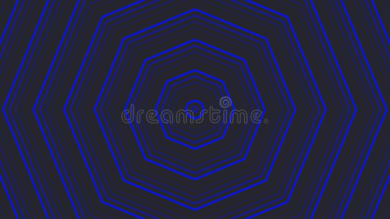 Blue Octagon Star Simple Flat Geometric on Dark Grey Black Background ...