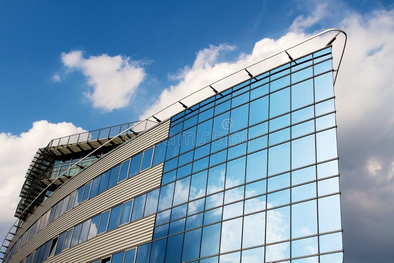 Blue office stock image. Image of design, geometric, exterior - 21383197