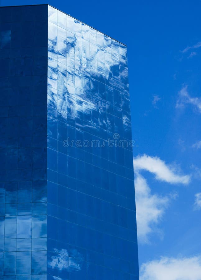 Modern Office Building Side View Stock Image - Image of office, window ...