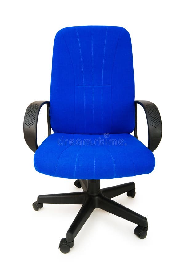 Blue office chair isolated stock image. Image of chair - 12813907