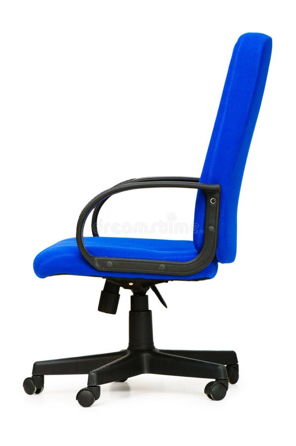 Blue office chair isolated stock photo. Image of office - 12909530