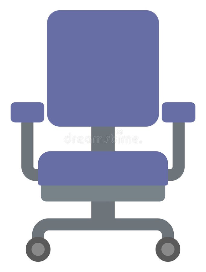 Blue Modern Chair Vector Cartoon Illustration. Stock Vector ...