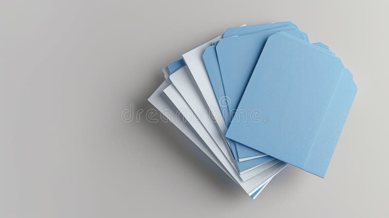 The Blue Office Folders.AI Generated Image Stock Image - Image of ...