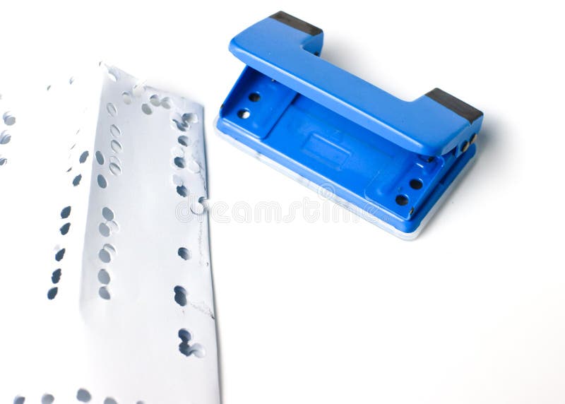 Blue Office Papper Hole Puncher White Background Stock Photos - Free ...