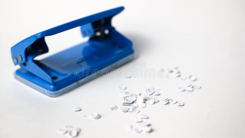 Blue Office Papper Hole Puncher White Background Stock Photos - Free ...