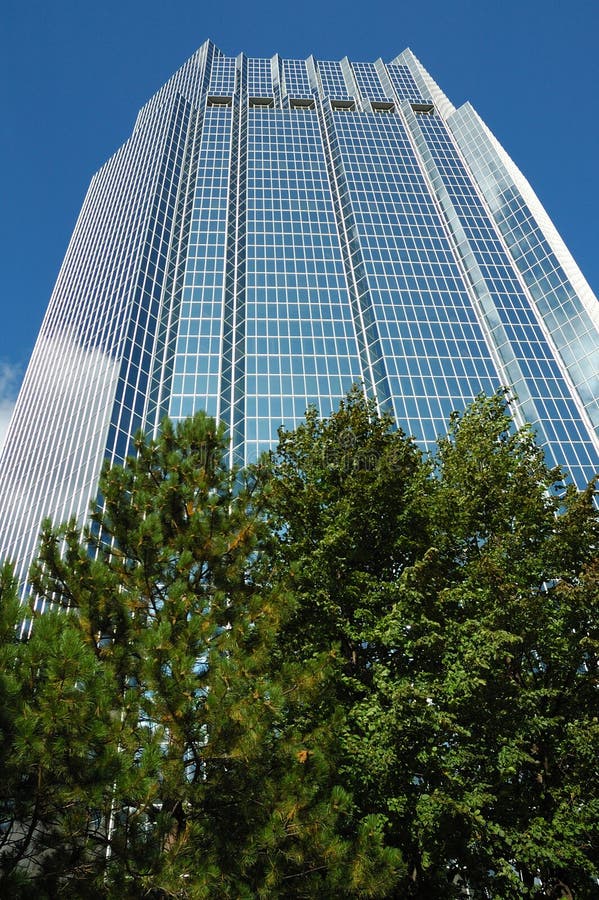 Blue Office Tower stock image. Image of clouds, reflecting - 12067199
