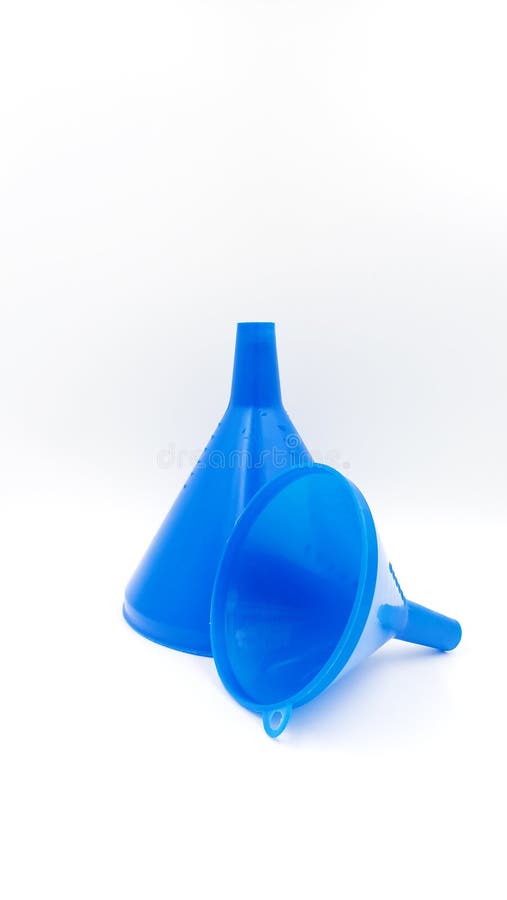 Blue Oil Cone on Isolated White Stock Image - Image of blue, equipment ...