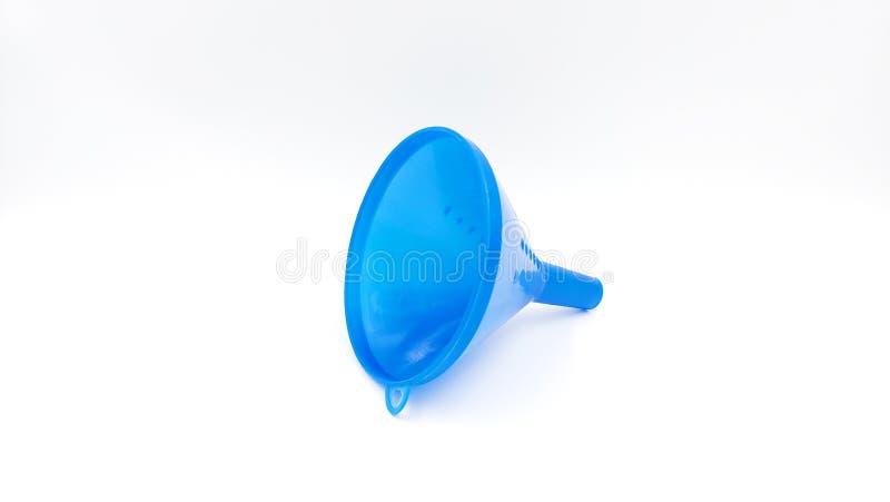 Blue Oil Cone on Isolated White Stock Image - Image of plastic, grass ...