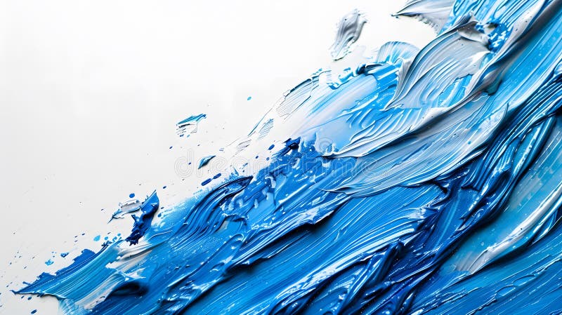 Blue Oil Paint Texture on White Background Stock Illustration ...