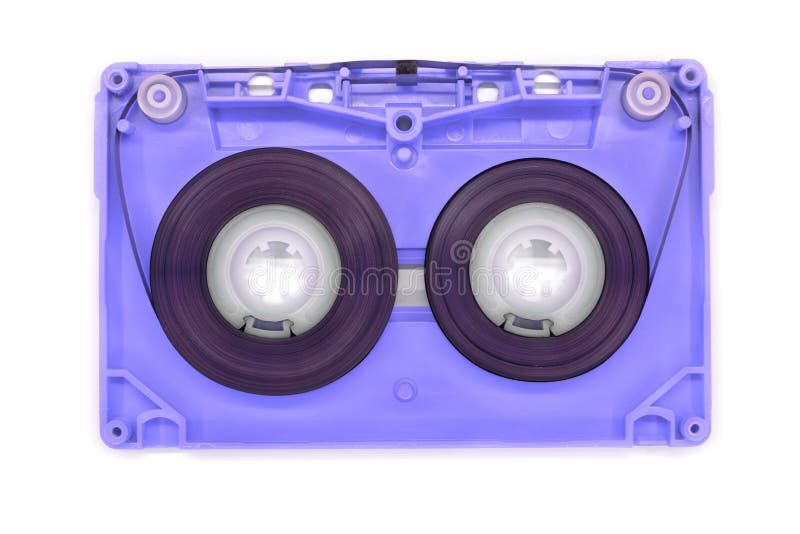 Blue Old Audio Cassette Tape Open Stock Photo - Image of blank ...