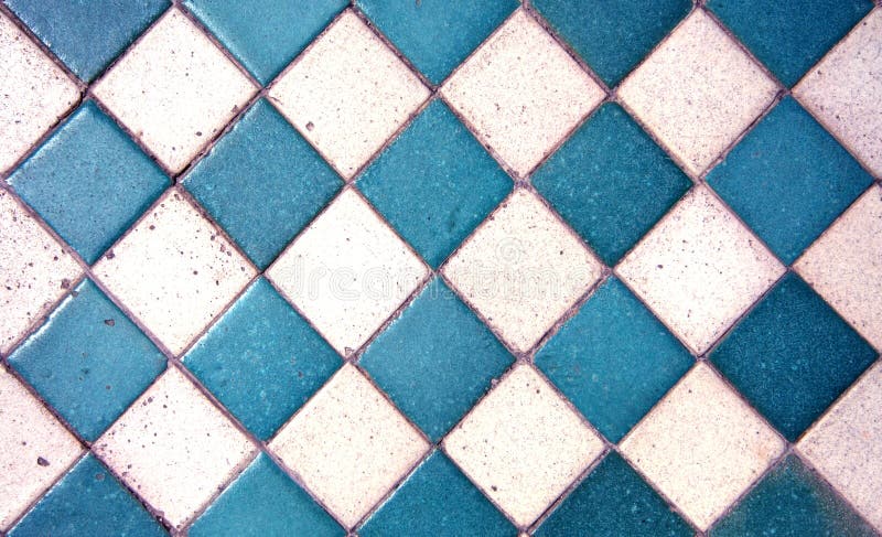 Blue Old Pattern Square Tile Texture/Floor Stock Image - Image of ...