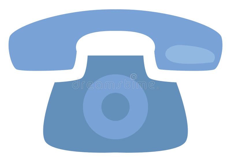 Blue telephone, icon stock vector. Illustration of speech - 260372367