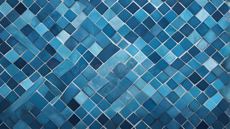 Blue Ombre Mosaic Tile Pattern Background Stock Illustration ...