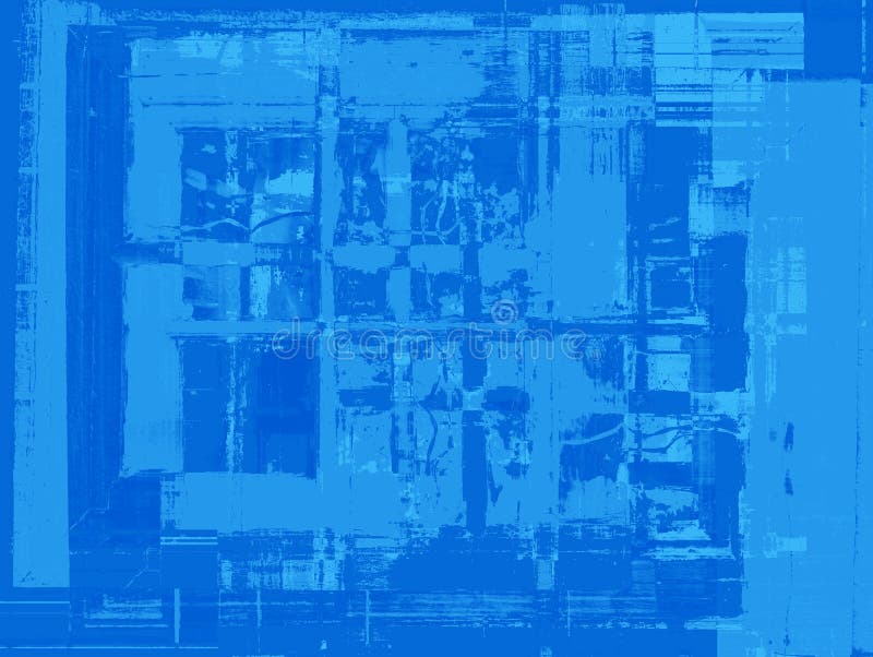 Blue One-color Background with Square, Dark Inserts Stock Illustration ...