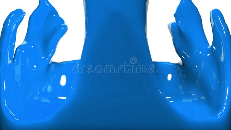 Blue Opaque Liquid Fills Up Screen, Isolated on White Full HD Stock ...