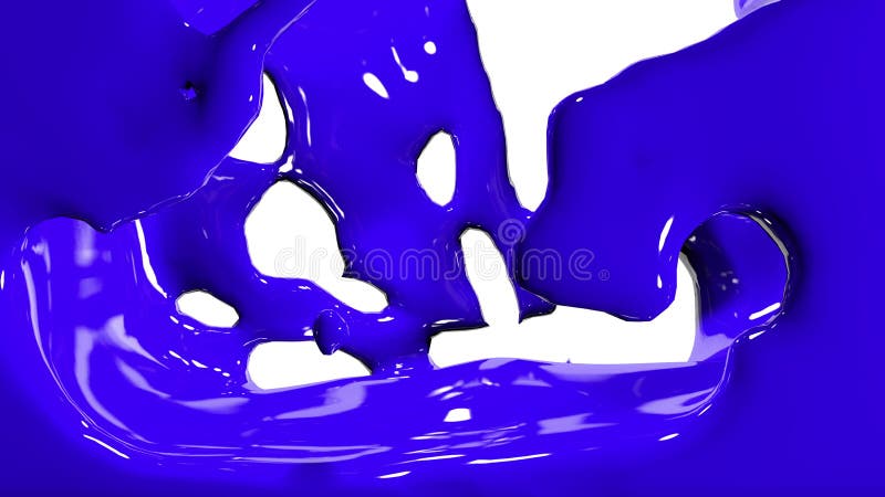 Blue Opaque Liquid Fills Up Screen, Isolated on White Full HD Stock ...