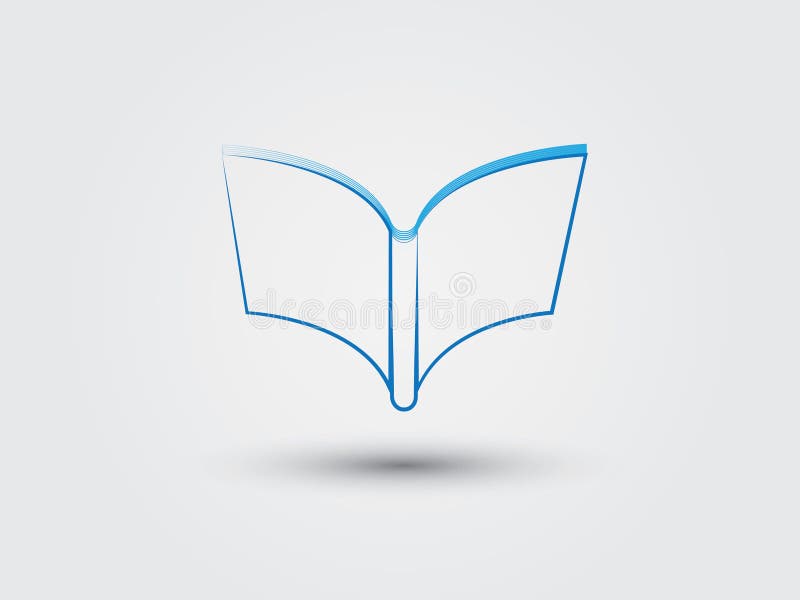 A Blue Open Book Logo for Education Vector Illustration Stock Vector ...