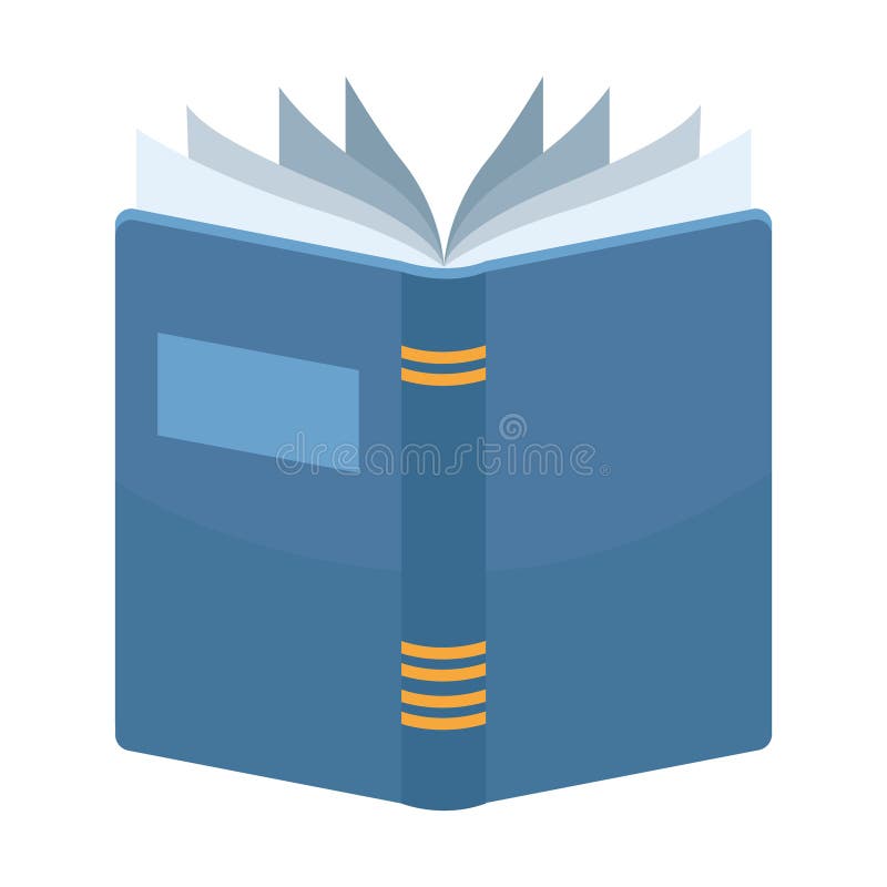 Blue open book library stock vector. Illustration of bookstore - 269547619